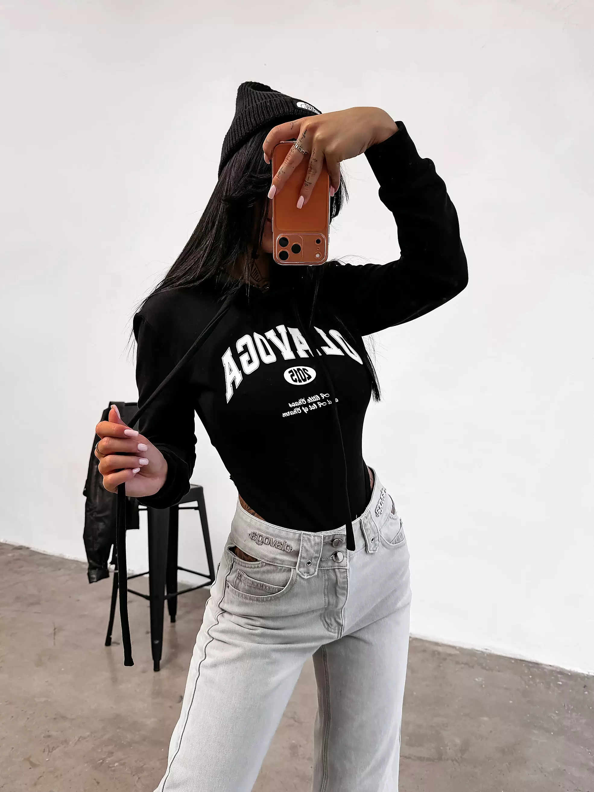 Body damskie z kapturem OLAVOGA SELIA - Czarny | M | OLAVOGA Online ...