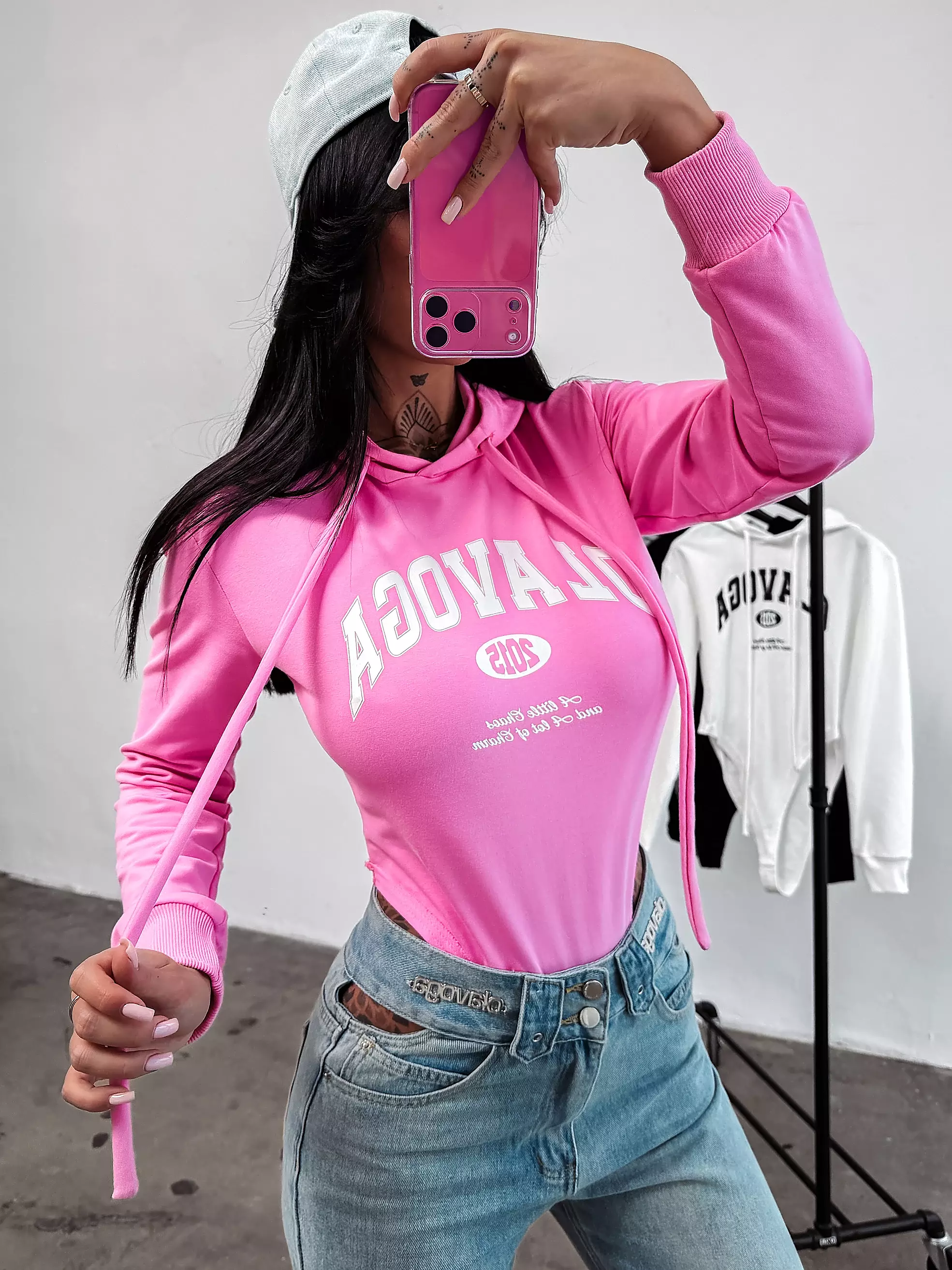 Damen Body mit Kapuze OLAVOGA SELIA - Rosa | S | OLAVOGA Online ...